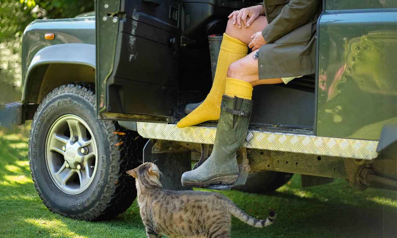 Long Alpaca Country Socks - with extra thick cushioning!