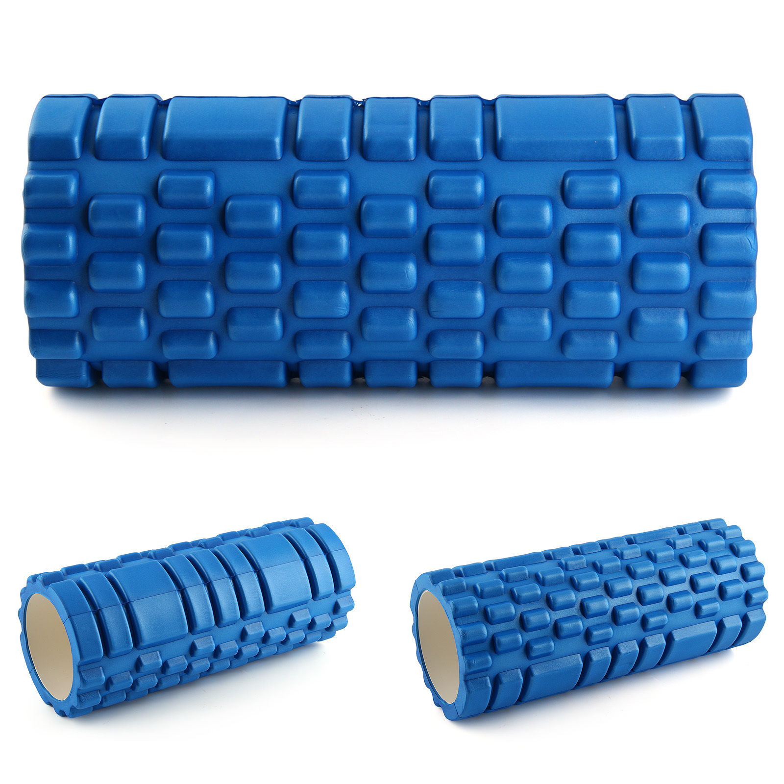 Blue Yoga Foam EVA Roller Exercise Trigger Point GYM Pilates Texture ...