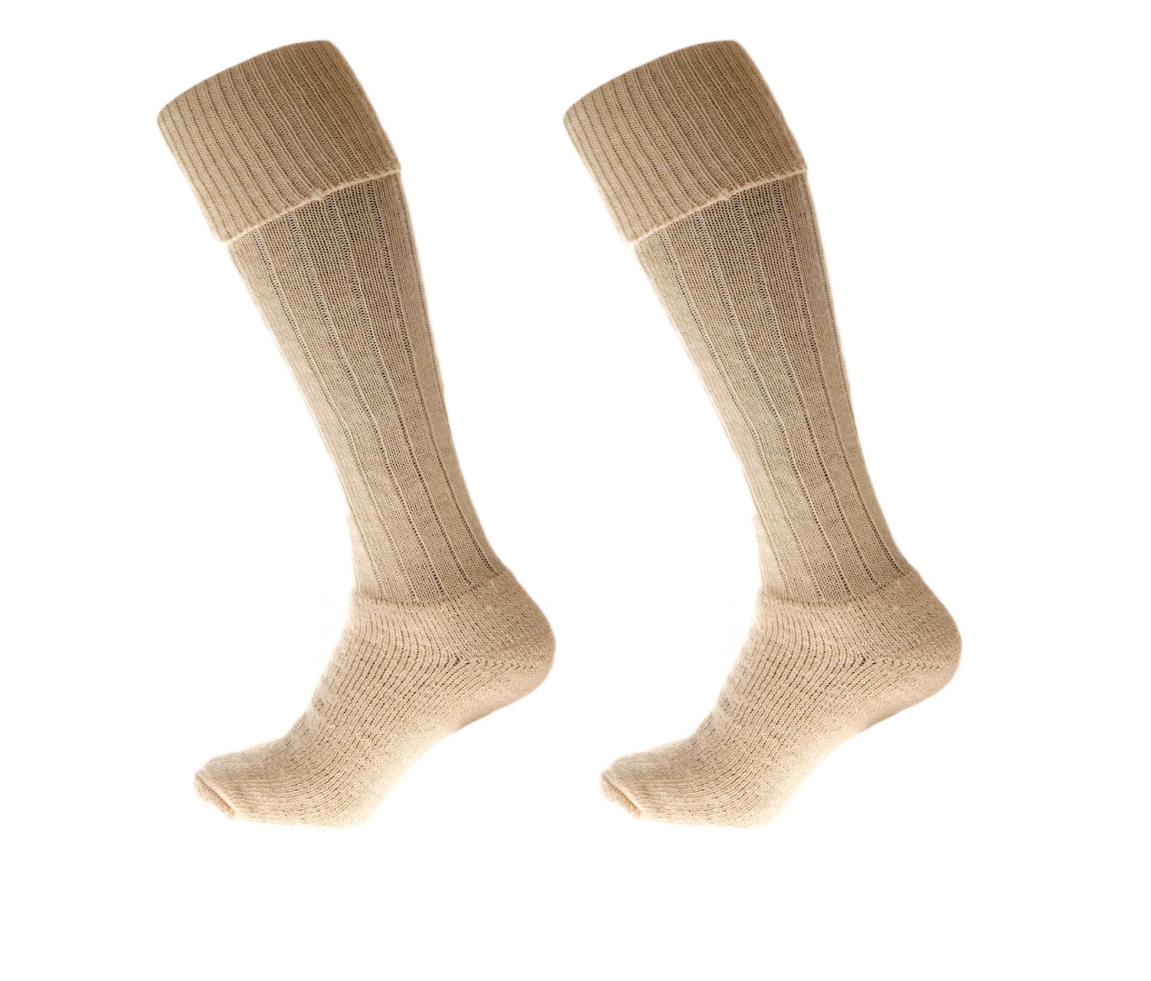 Alpaca Wool Long Country Socks Cream 75% Alpaca Wool cushioned sole and ...
