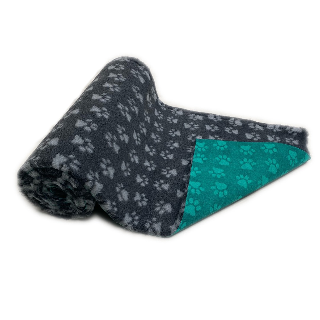 Charcoal Grey Paw vet bedding,vet bed Traditional Green Back cut in ...