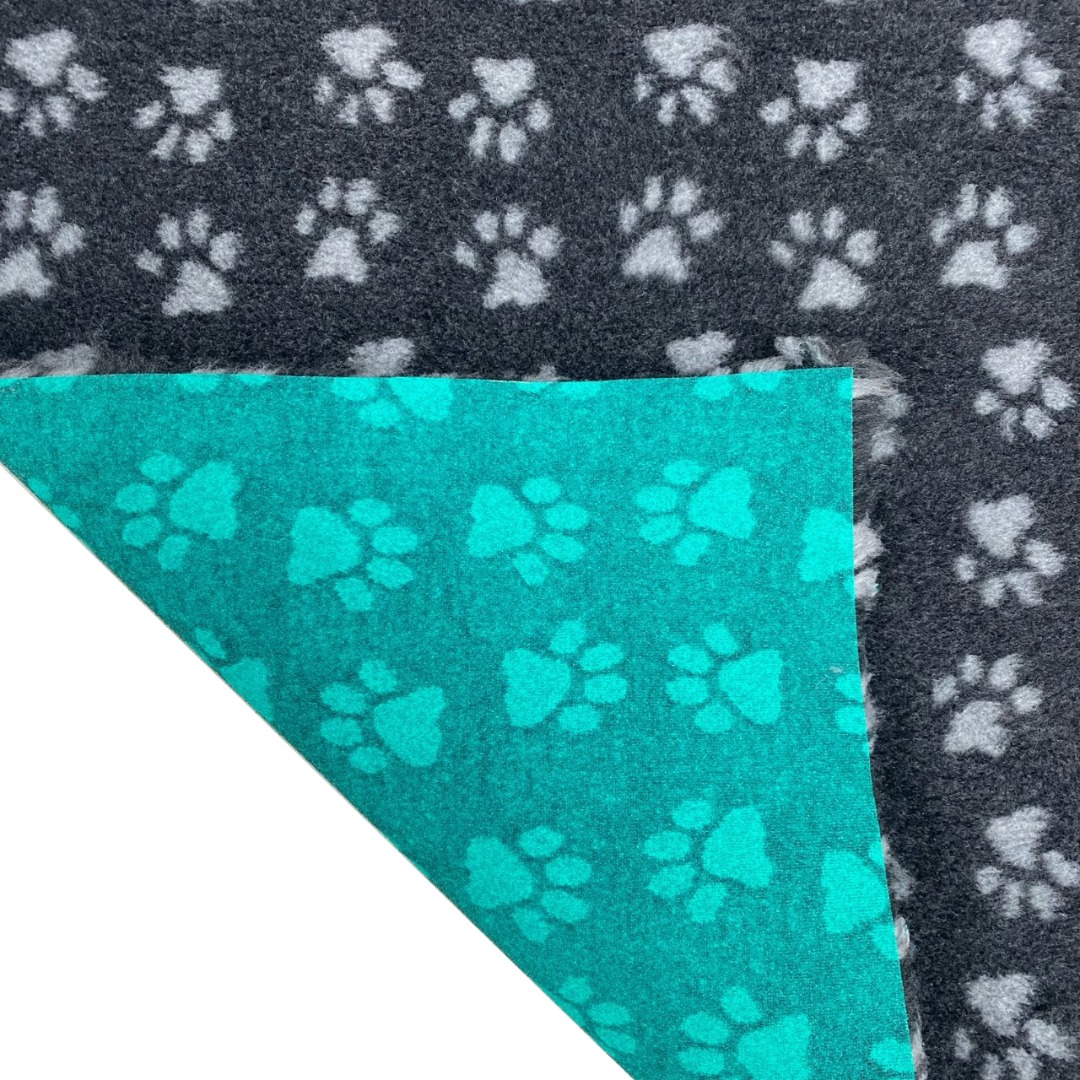 Charcoal Grey Paw vet bedding,vet bed Traditional Green Back cut in ...