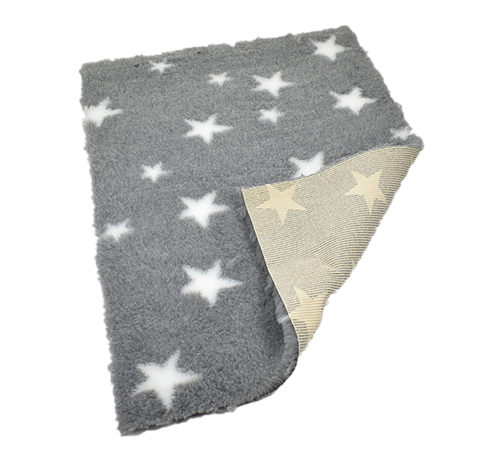 Grey White Star Vet Bedding non-slip back bed fleece Mats for Ved Bed ...