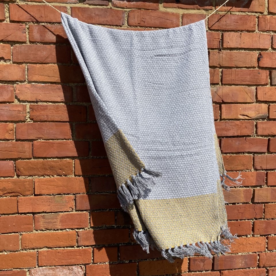 Two-Tone Fair Trade Cotton Throw 100% Cotton 150cm x 130cm