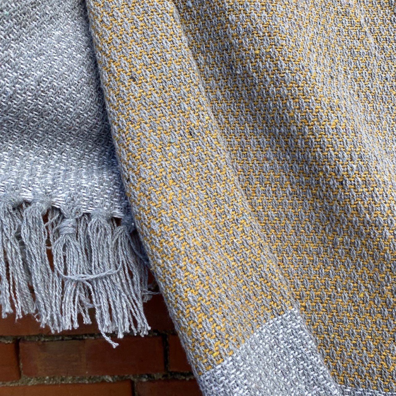 Two-Tone Fair Trade Cotton Throw 100% Cotton 150cm x 130cm